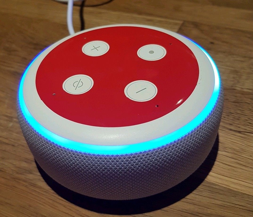 Amazon Echo Dot Vinyl Sticker Cover Red - Etsy