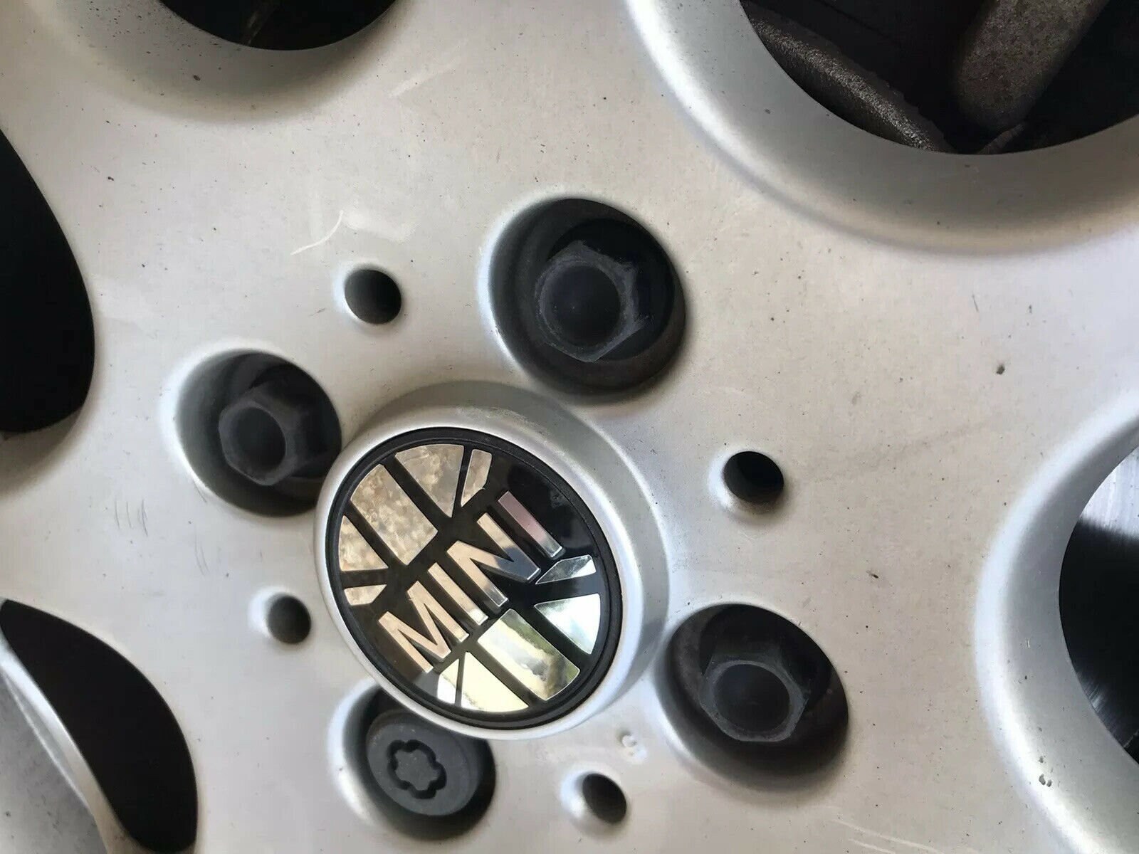 Mini Cooper, One, Clubman, Works, BMW Union Jack Wheel Cap Chrome Decal ...