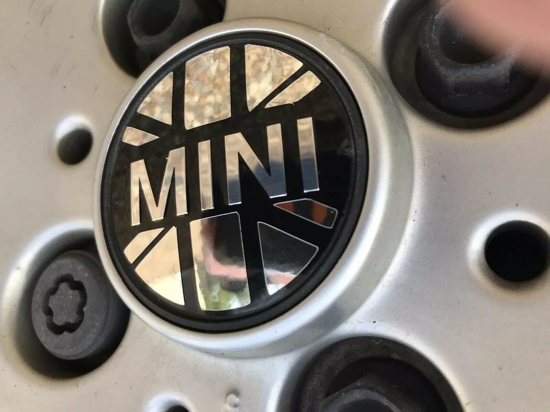 Mini Cooper, One, Clubman, Works, BMW Union Jack Wheel Cap Chrome Decal ...
