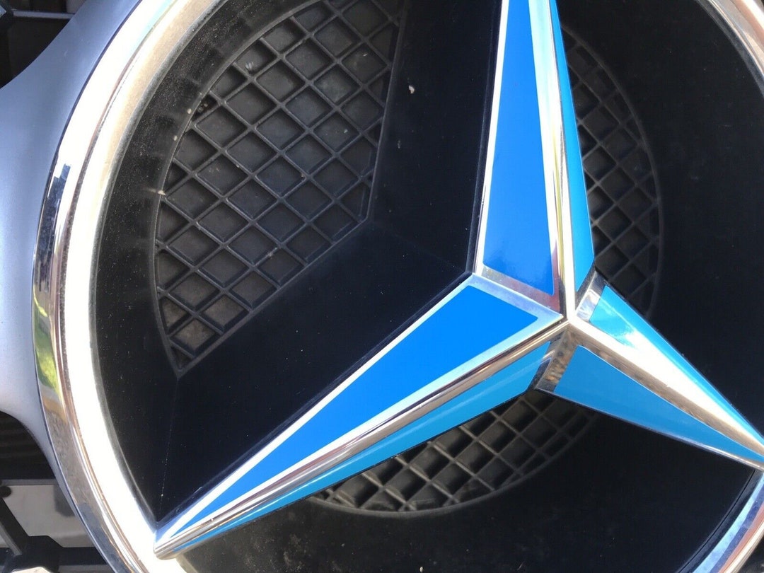 Mercedes Benz GLC GLE GLS Class Gloss Light Blue Front Grille Star ...
