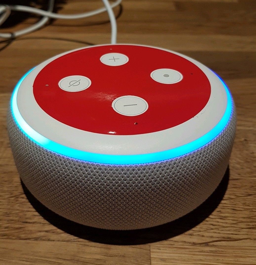 Amazon Echo Dot Vinyl Sticker Cover Red - Etsy