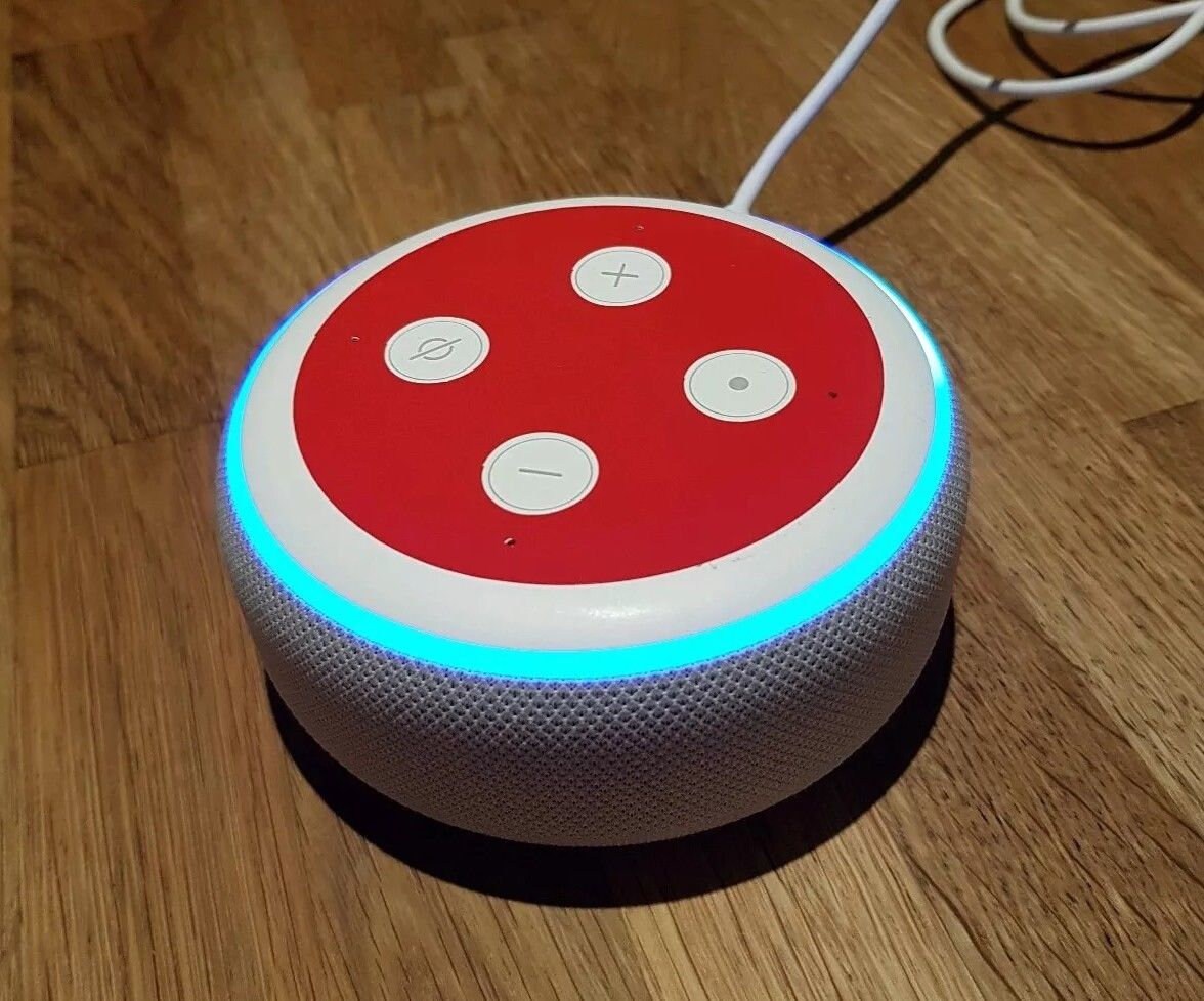 Amazon Echo Dot Vinyl Sticker Cover Red - Etsy Israel