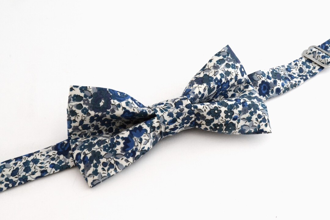 Emma and Georgina Blue Liberty Print Bow Tie - Etsy