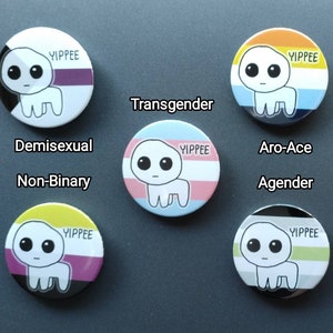 Pride Yippee Pins | Yippee Tbh Creature Pin Badges | LGBTQ Autism ...