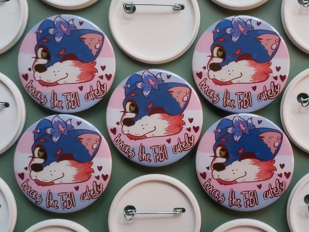 Furry Hacker Pin Furry OC Badge - Etsy
