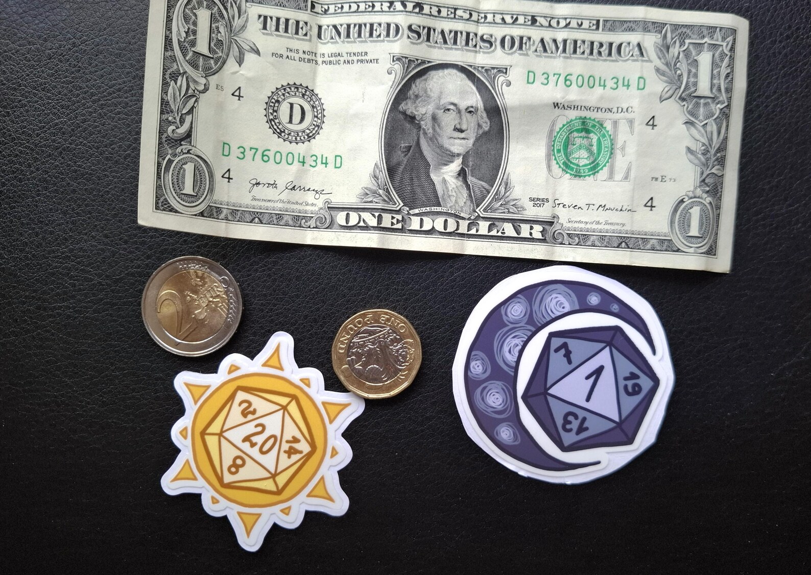 Waterproof Sun & Moon Dice Stickers | Dungeons and Dragons Nat20 Nat1 ...