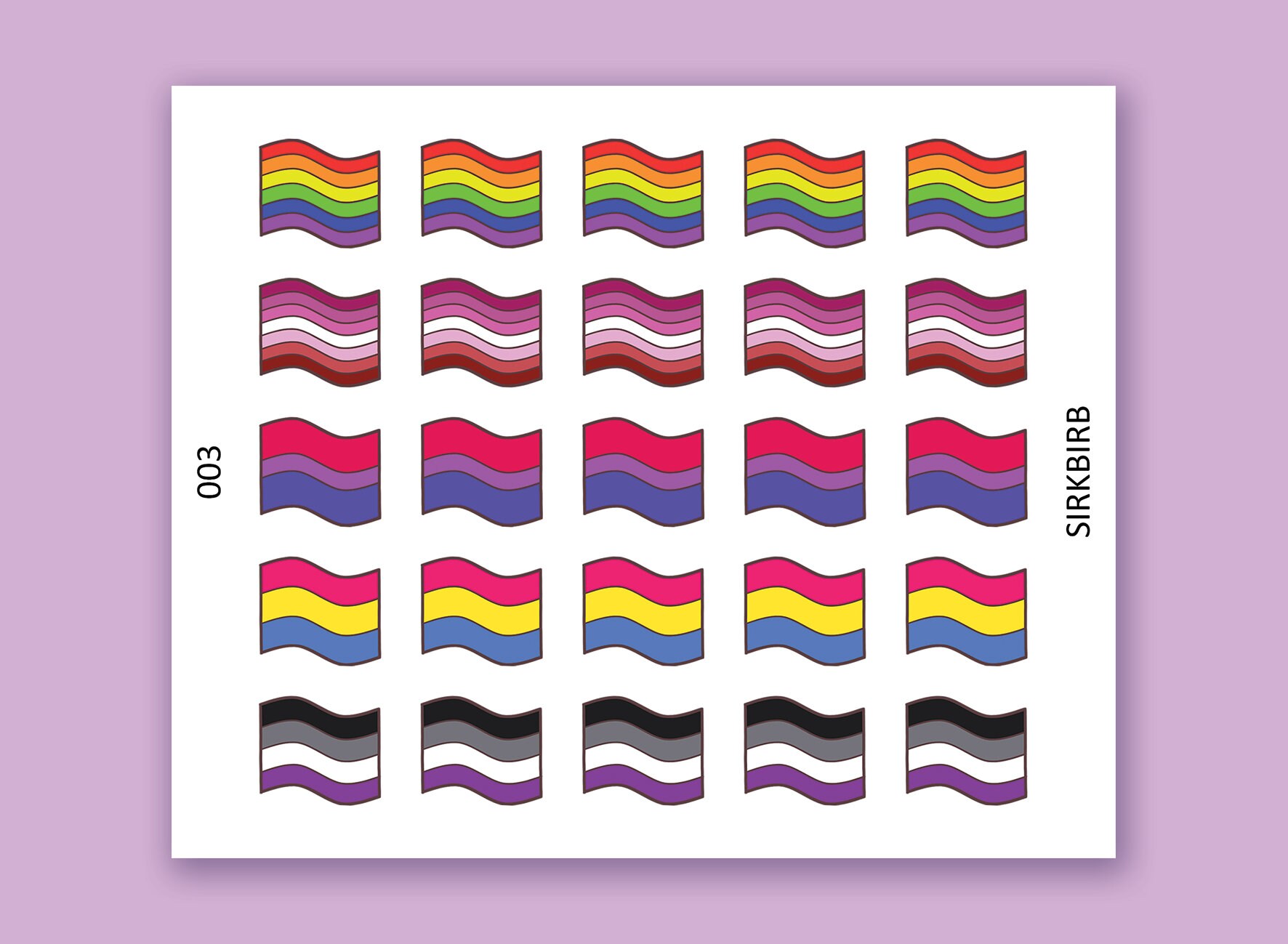 Paper Decal Pride Flag Vinyl Queer USA Laptop United States Pride Flag ...