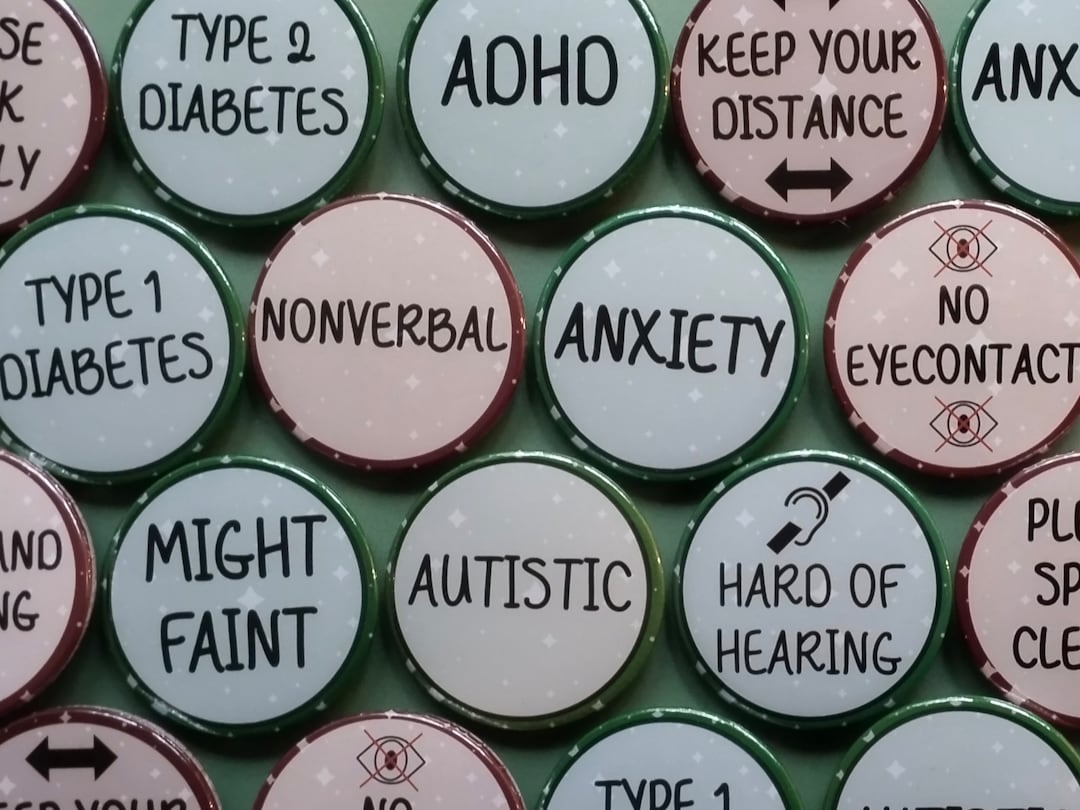 Support Badge | Special Needs Pin | Autistic Hard of Hearing Anxiety ...