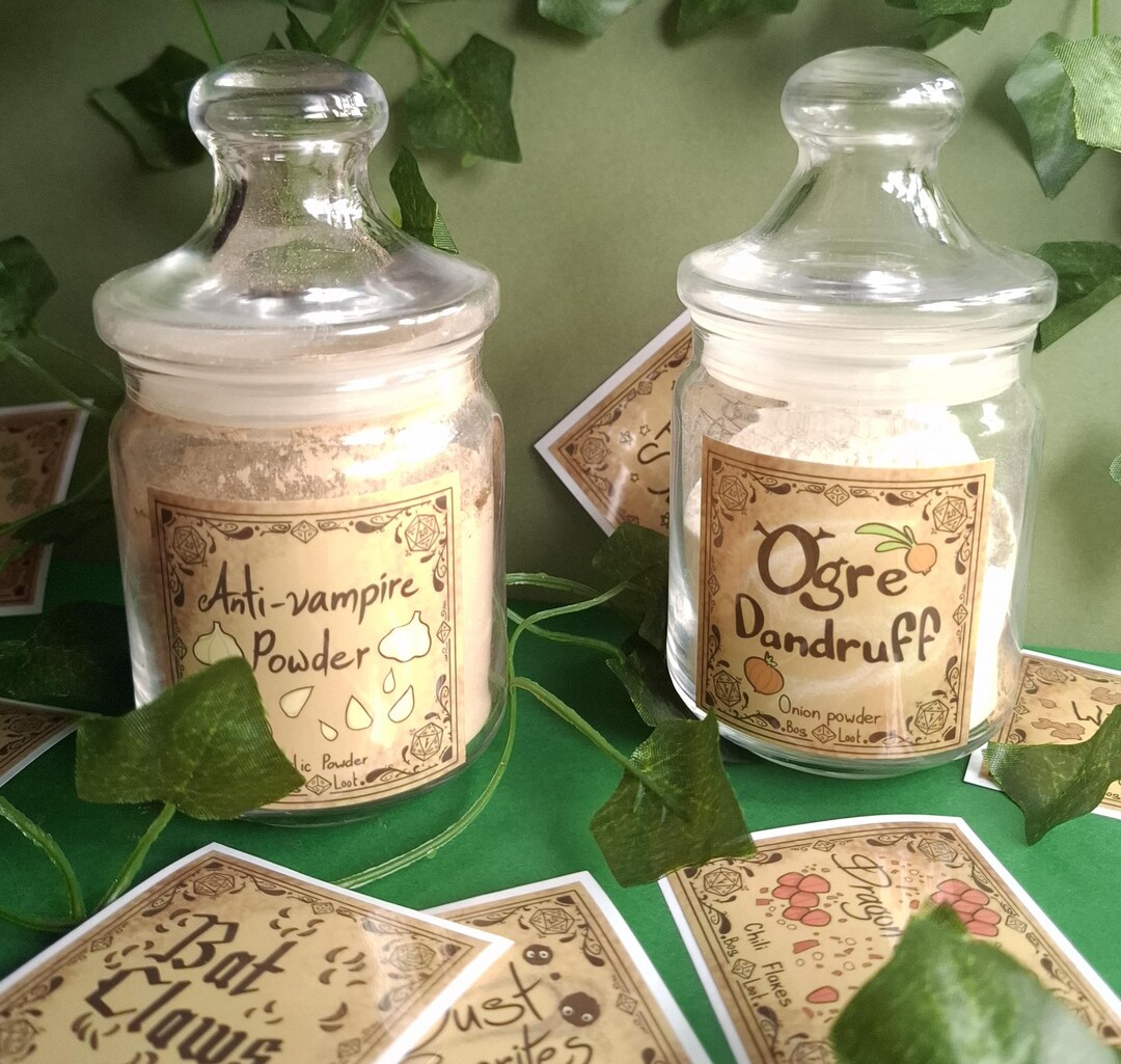 Fantasy Spice Labels | Magic Herb Stickers for Jars | Kitchen ...