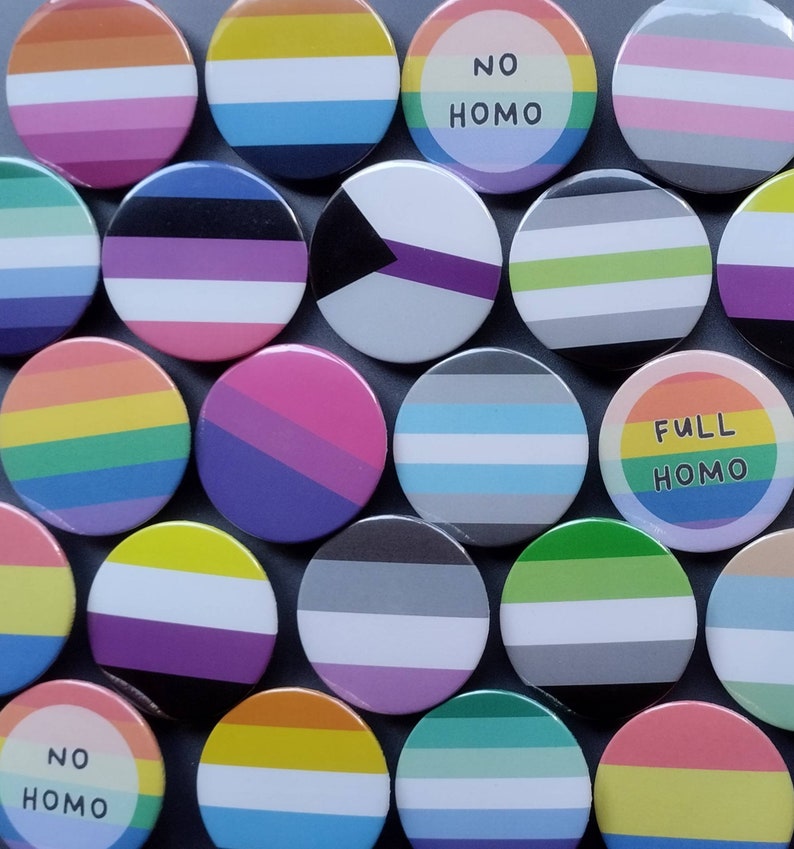 Pride Pins Lgbtq Badges Lesbian Bisexual Pansexual Mlm Wlw Etsy