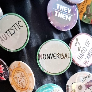 Support Badge | Special Needs Pin | Autistic Hard of Hearing Anxiety ...