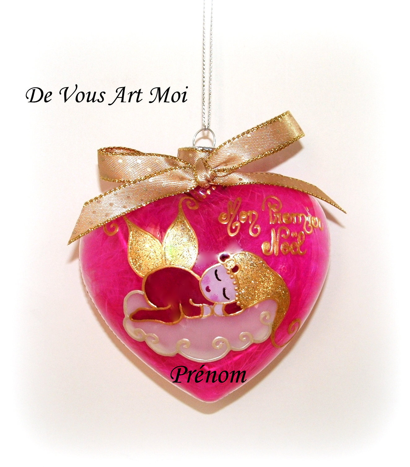 Personalized my first Christmas ball, handpainted Christmas fairy ...