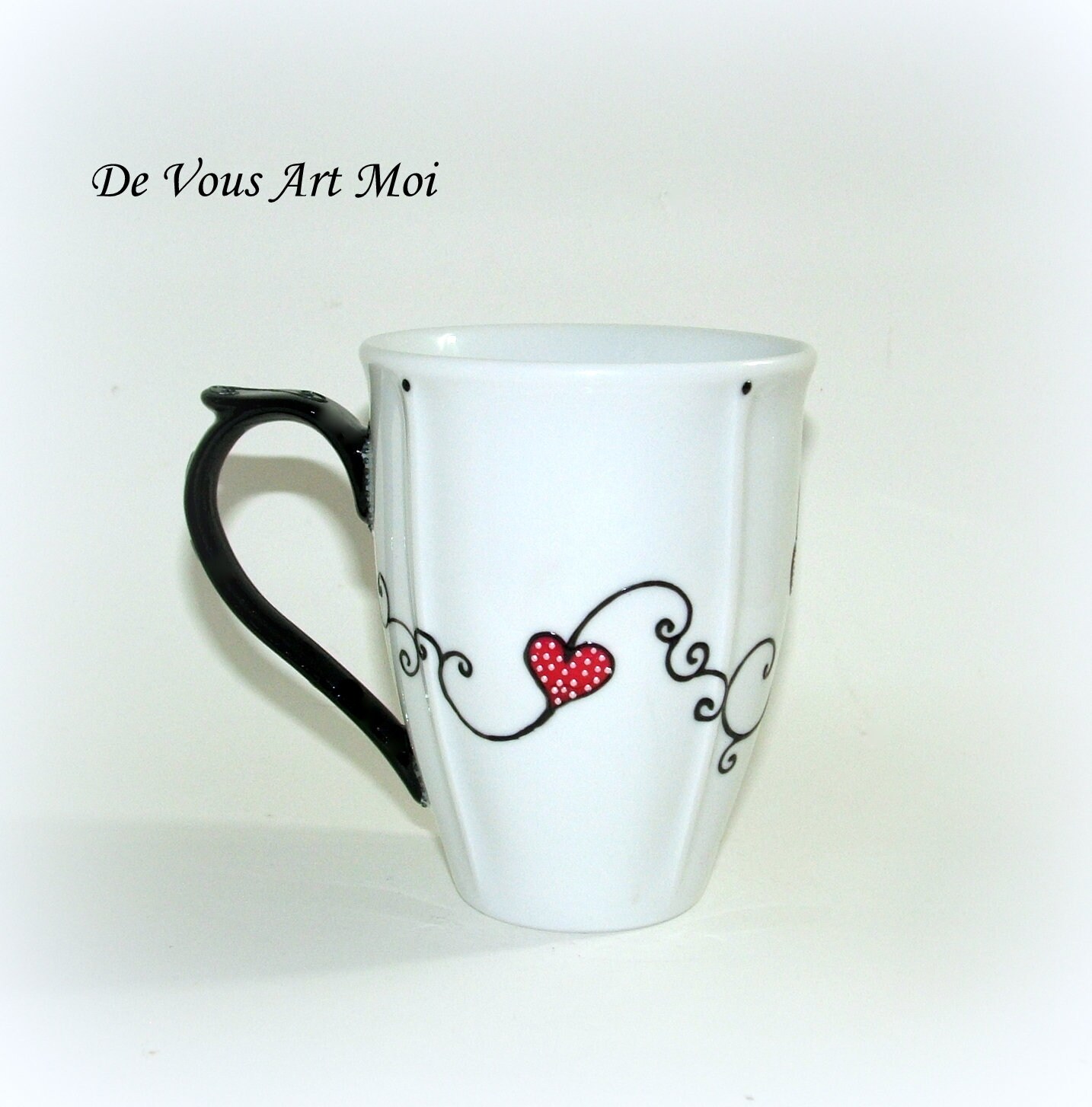 Mug tasse porcelaine femme,fait main,mug illustré souris peinte,artisanale