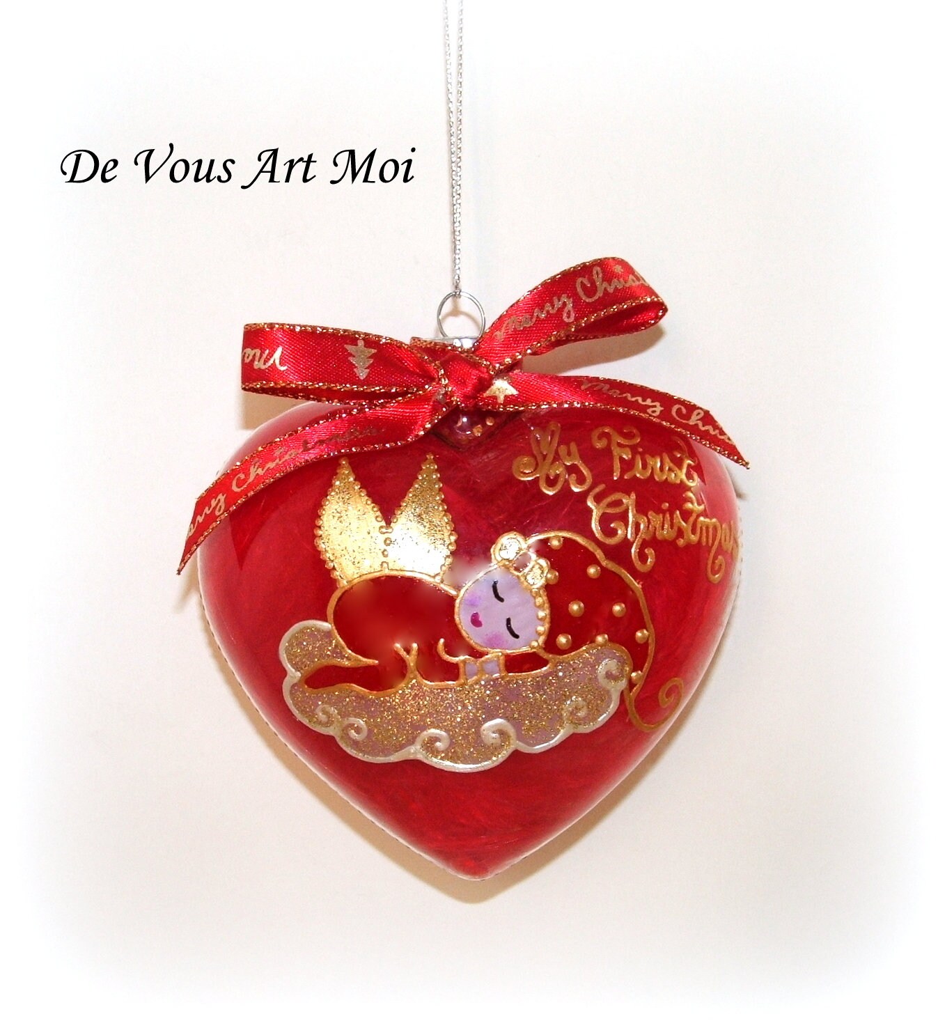 My first christmas fairy ball, handmade, Christmas ball custom, baby ...