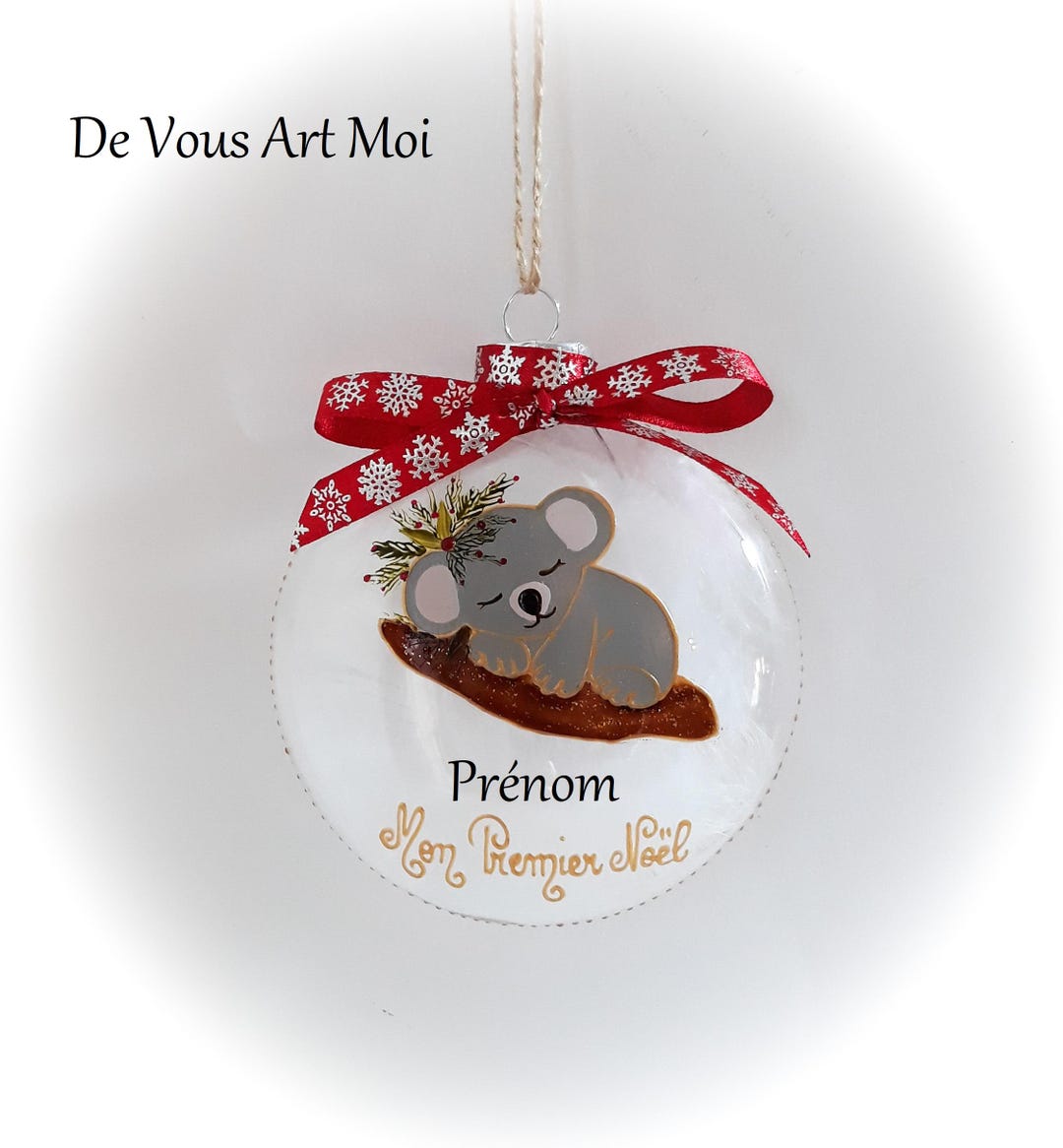 My First Christmas Koala Ball Personalized First Name Hand Painted ...