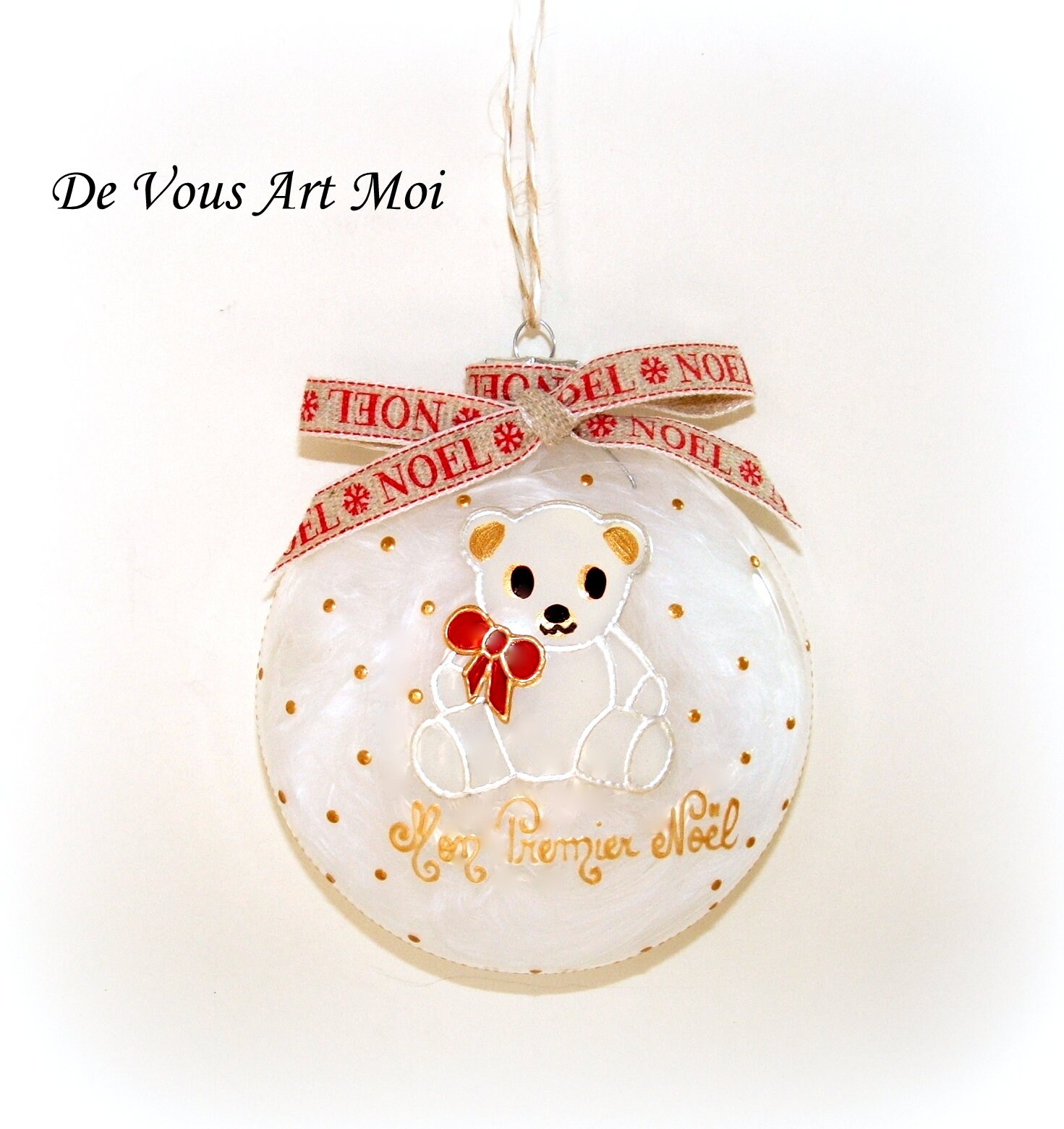 My first Christmas, large personalised 10cm ball ball Kids Christmas ...