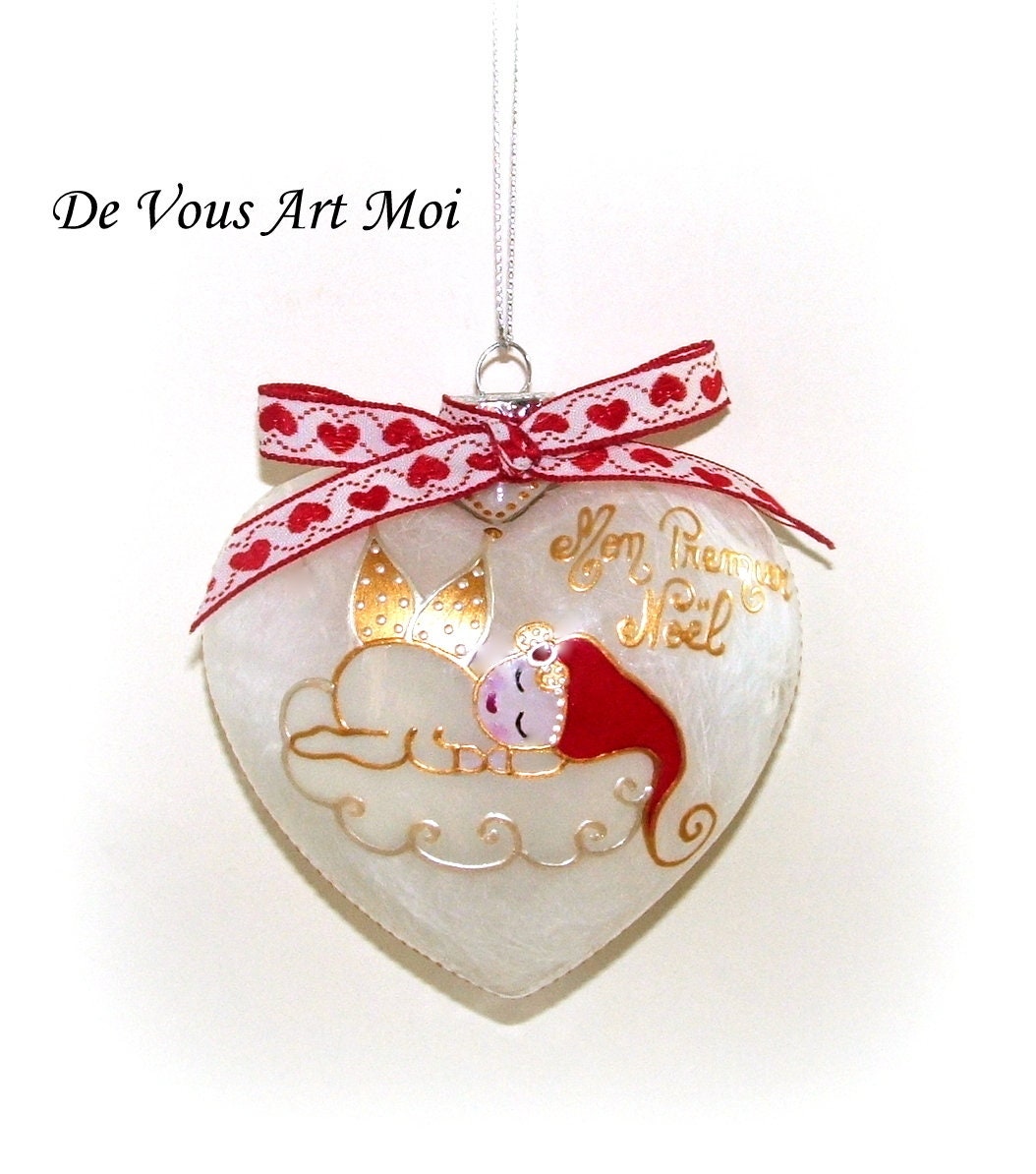 My first Christmas, 10cm-ball, ball personalized Christmas, baby ...
