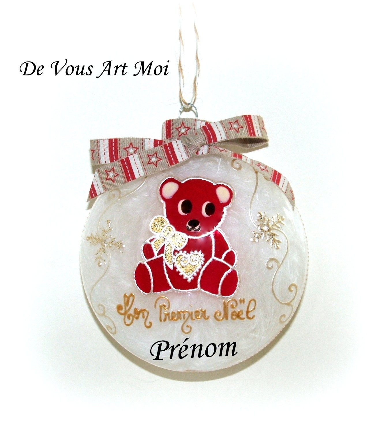 My first Christmas ball, large 10cm personalised ball Kids Christmas ...