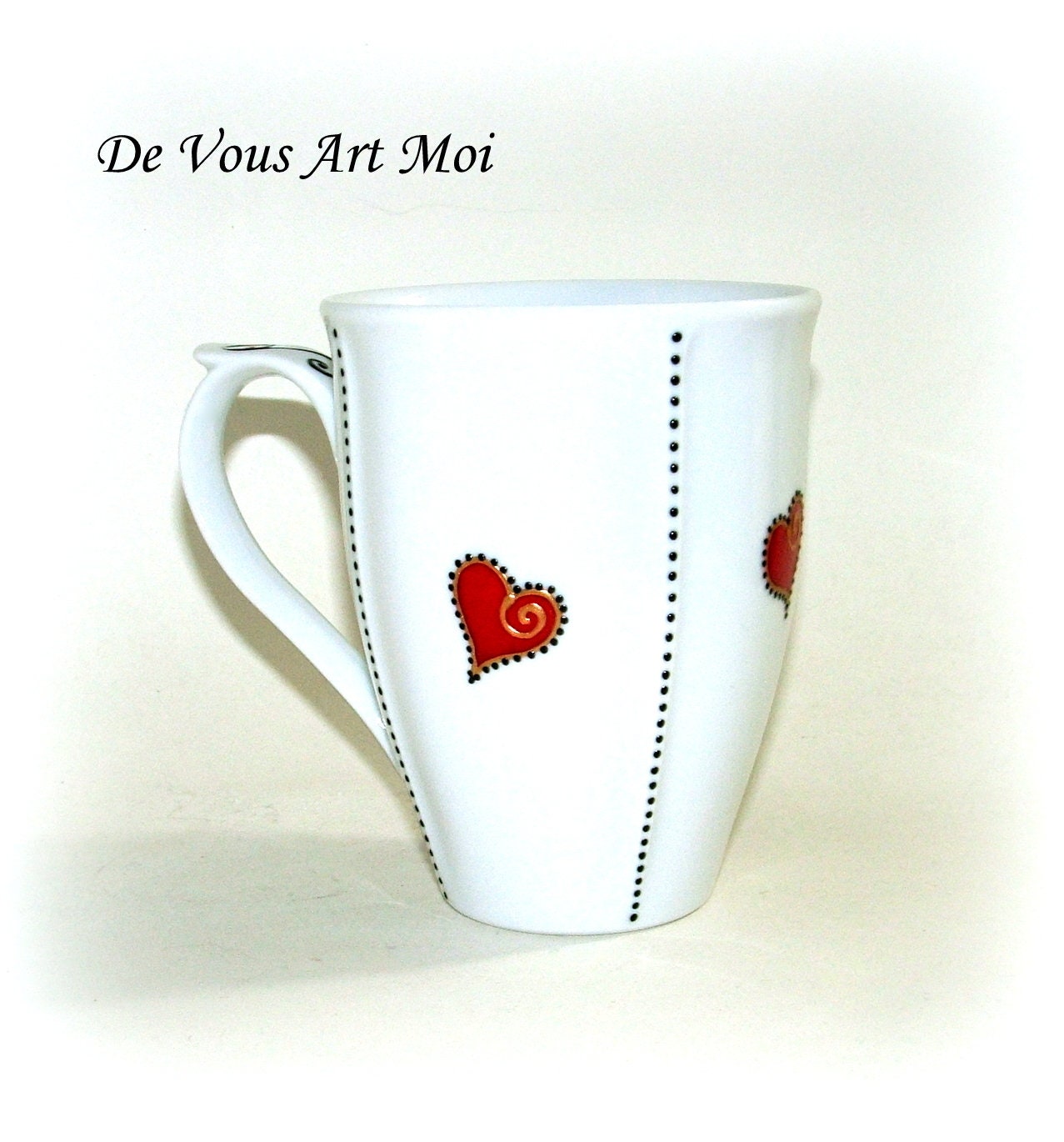 Mug chat peint main,tasse Porcelaine chat,mug fait main,tasse peinte ...