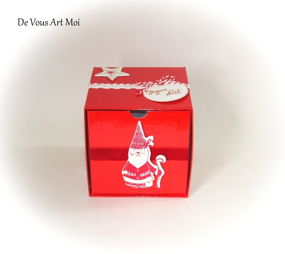 Christmas Theme Box Gift Box Handmade Artisanal Santa Claus - Etsy
