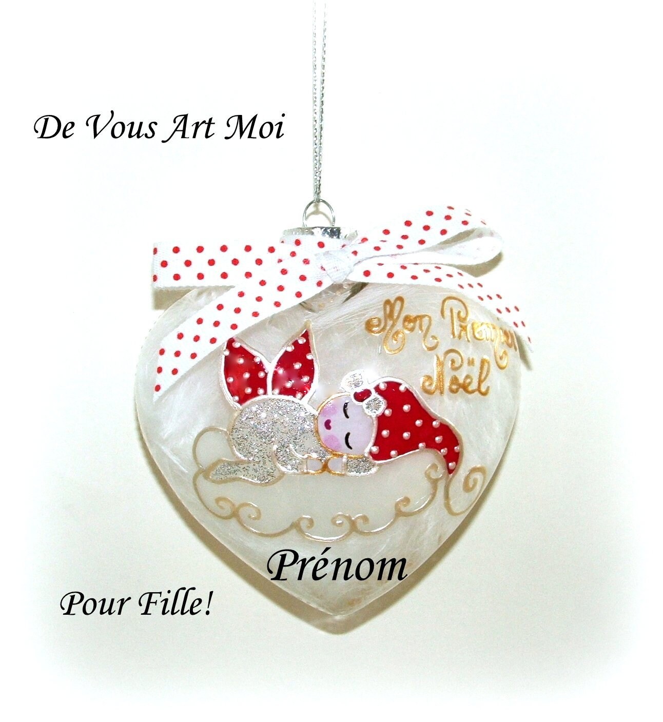 My first Christmas, 10cm-ball, ball personalized Christmas, baby ...