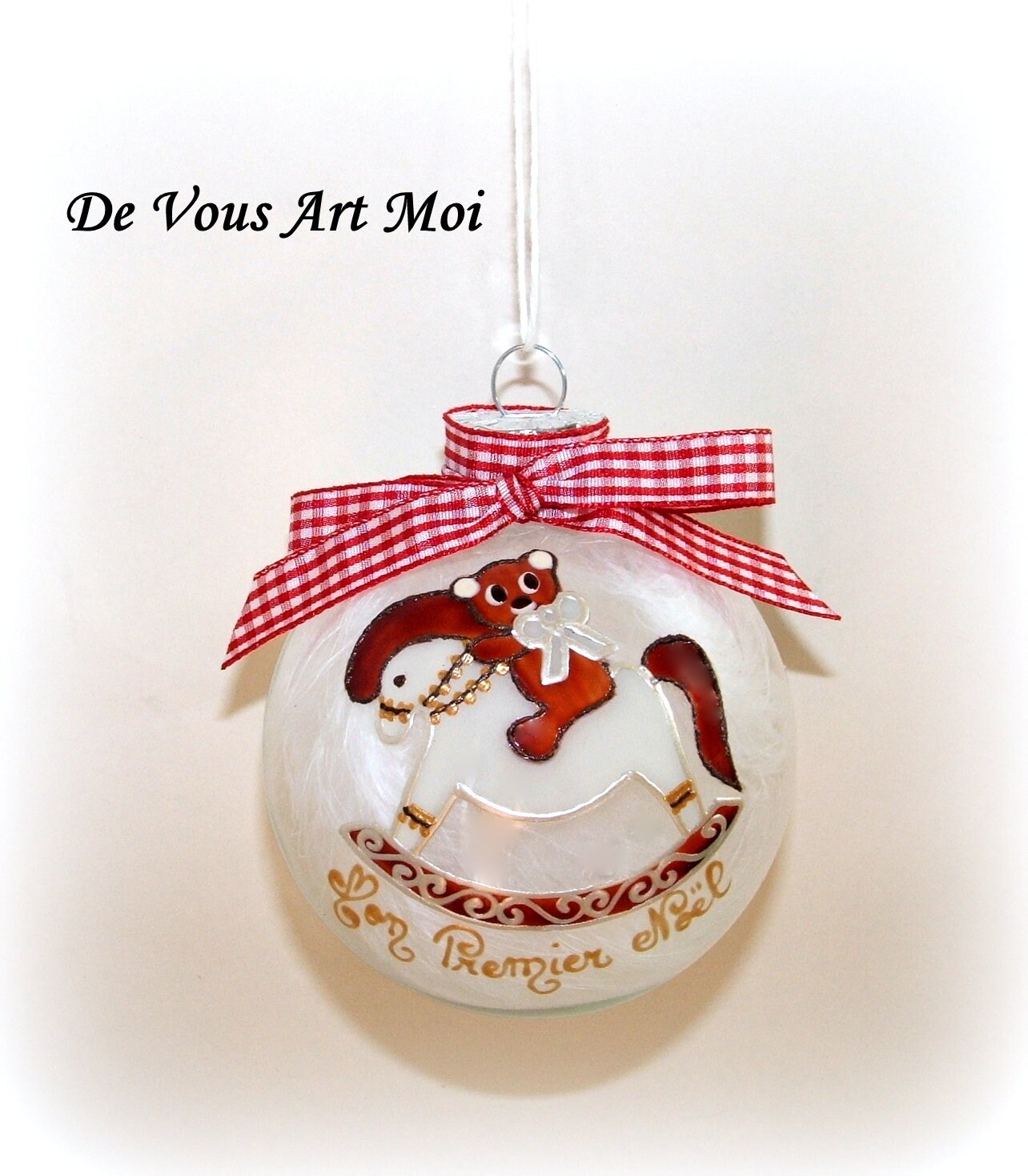 My first Christmas ball, personalized, ball child name, 10cm, glass ...