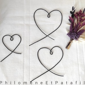 Coeur en fil de fer pour décoration murale. Déco en fil de fer avec ...