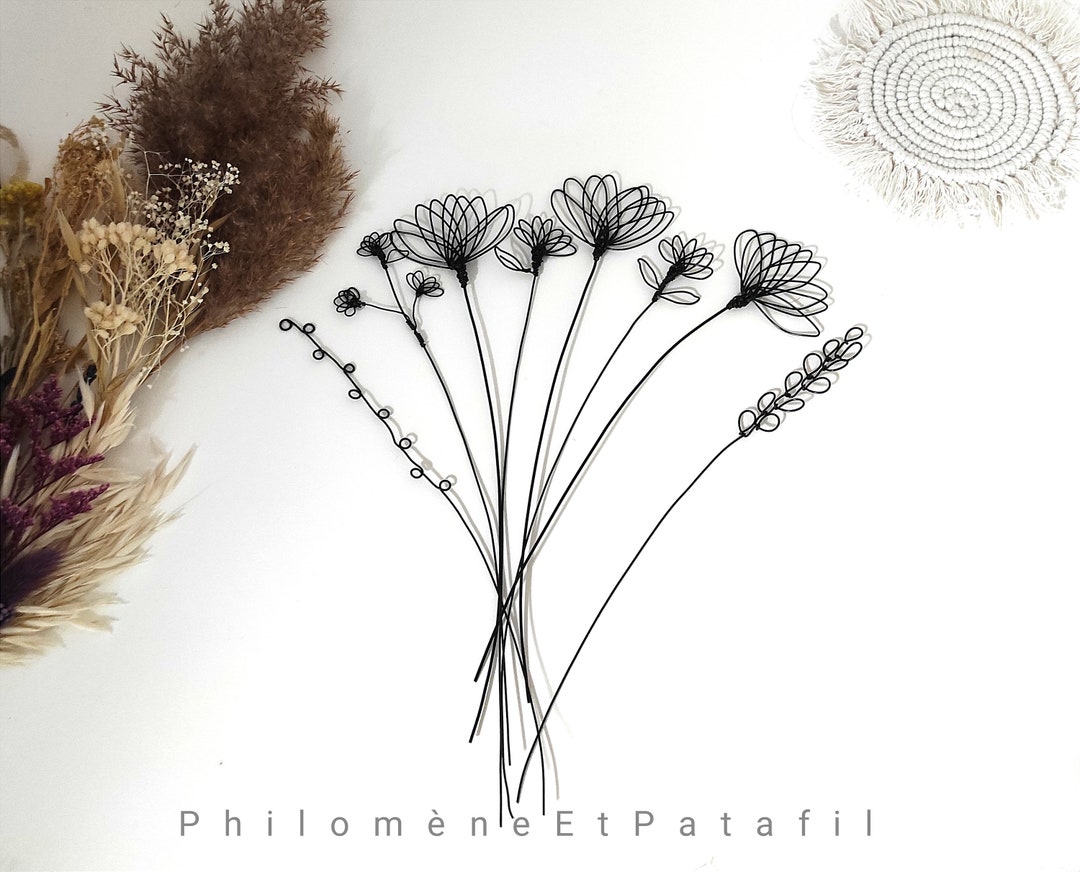 Fleurs en fil de fer bouquet de fleurs personnalisées en fil - Etsy France