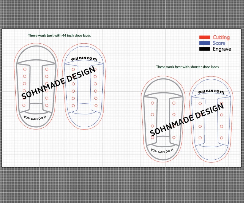 Shoe Lacing SVG File - Wood Lacing Sneaker - Learn to Tie a Shoe ...