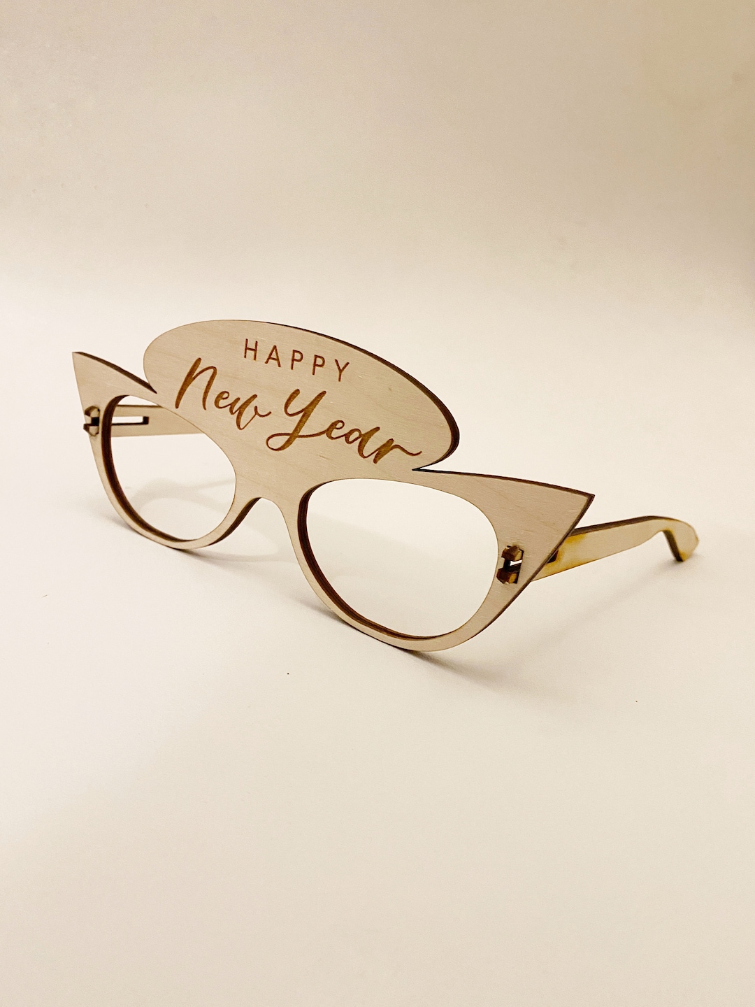Two Happy New Year Eye Glasses - Customizable - Glasses SVG File ...