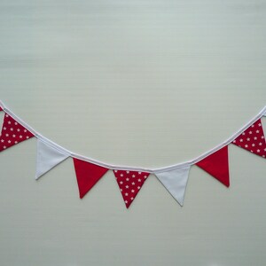 Garland Fabric Mini Pennants Red Garland Red Banner Child - Etsy