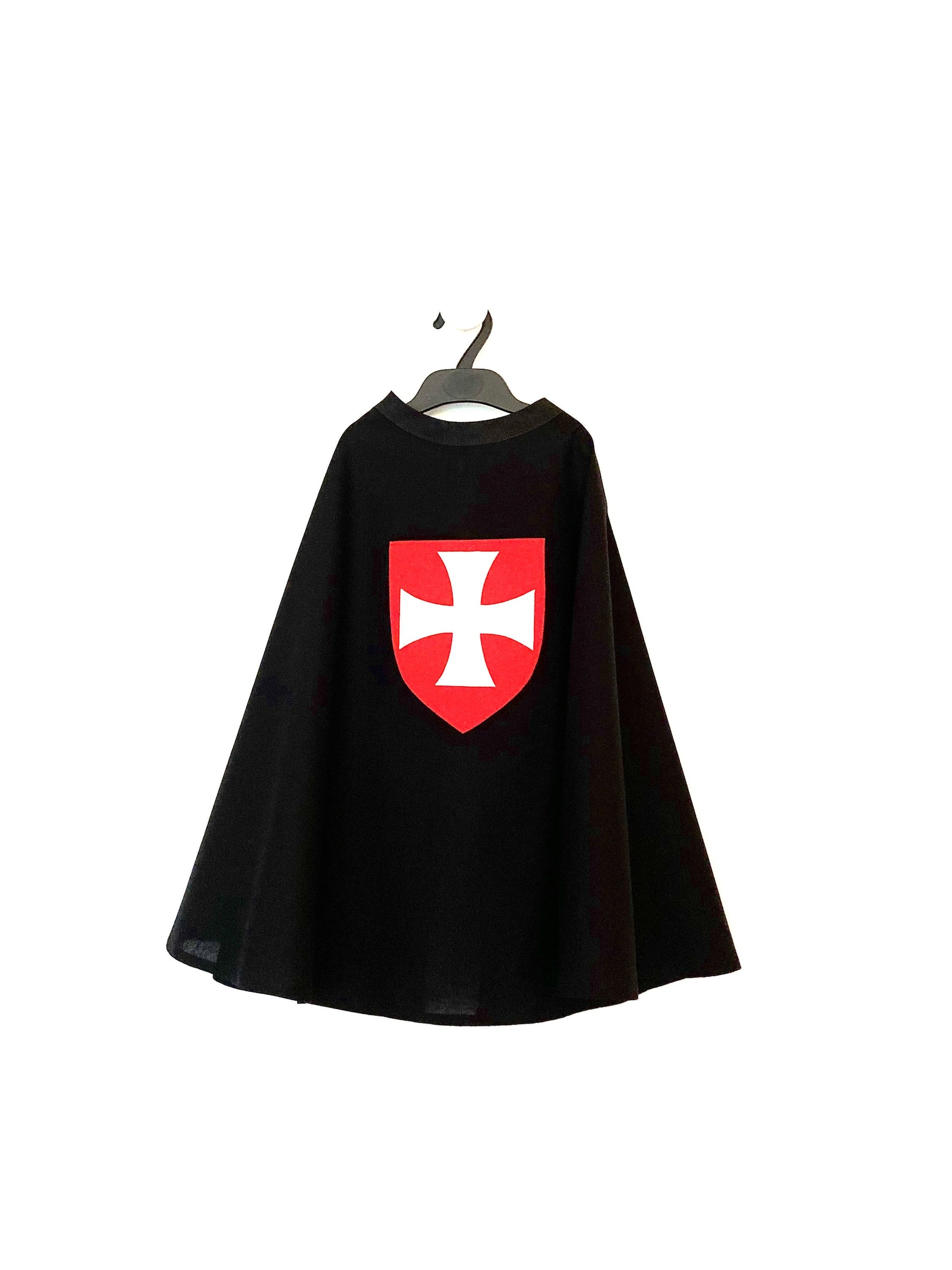Déguisement de chevalier, cape chevalier, cape templier, cape noire ...