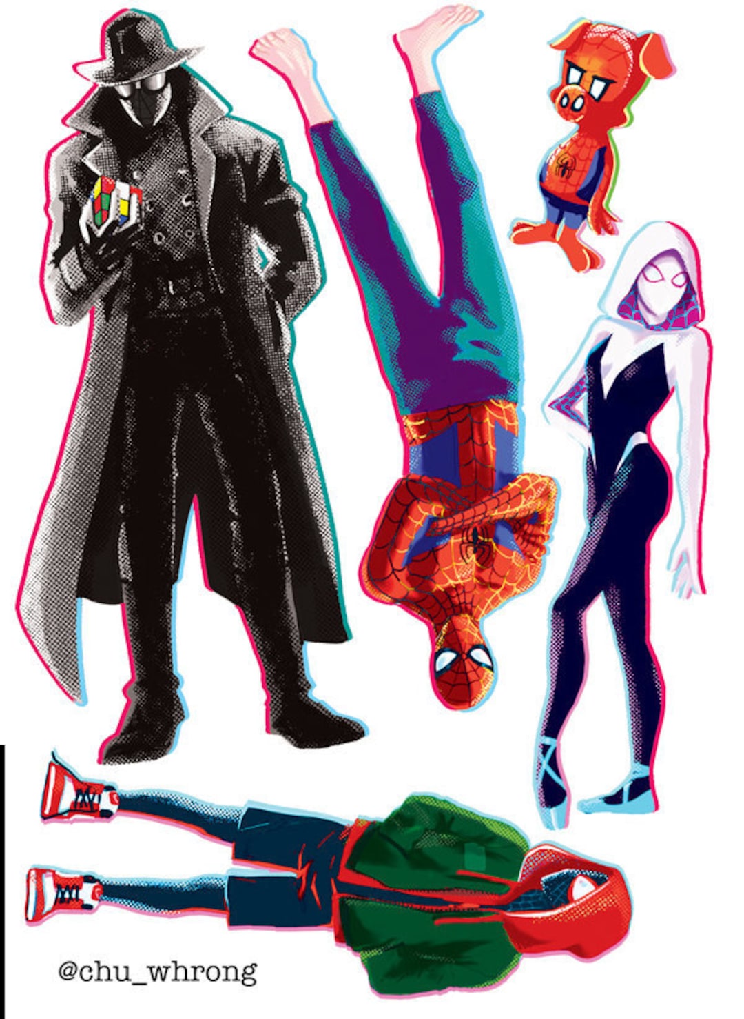 Spider-man Into the Spier-verse Sticker Set - Etsy