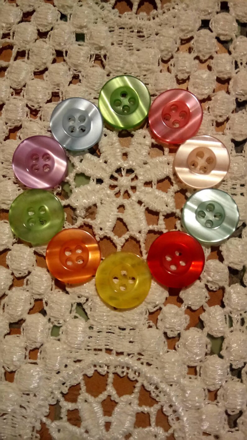Round Buttons Mix Colors United in Resin - Etsy