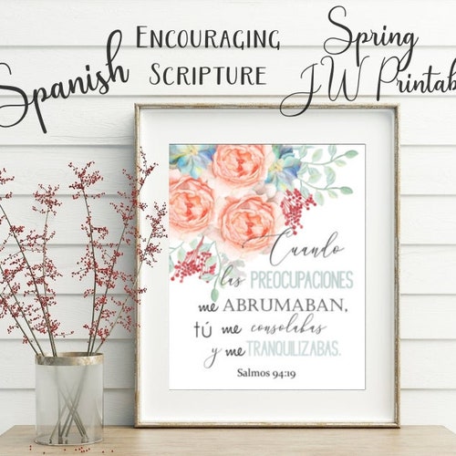 Spanish Watercolor Plum Scripture Cards - Etsy