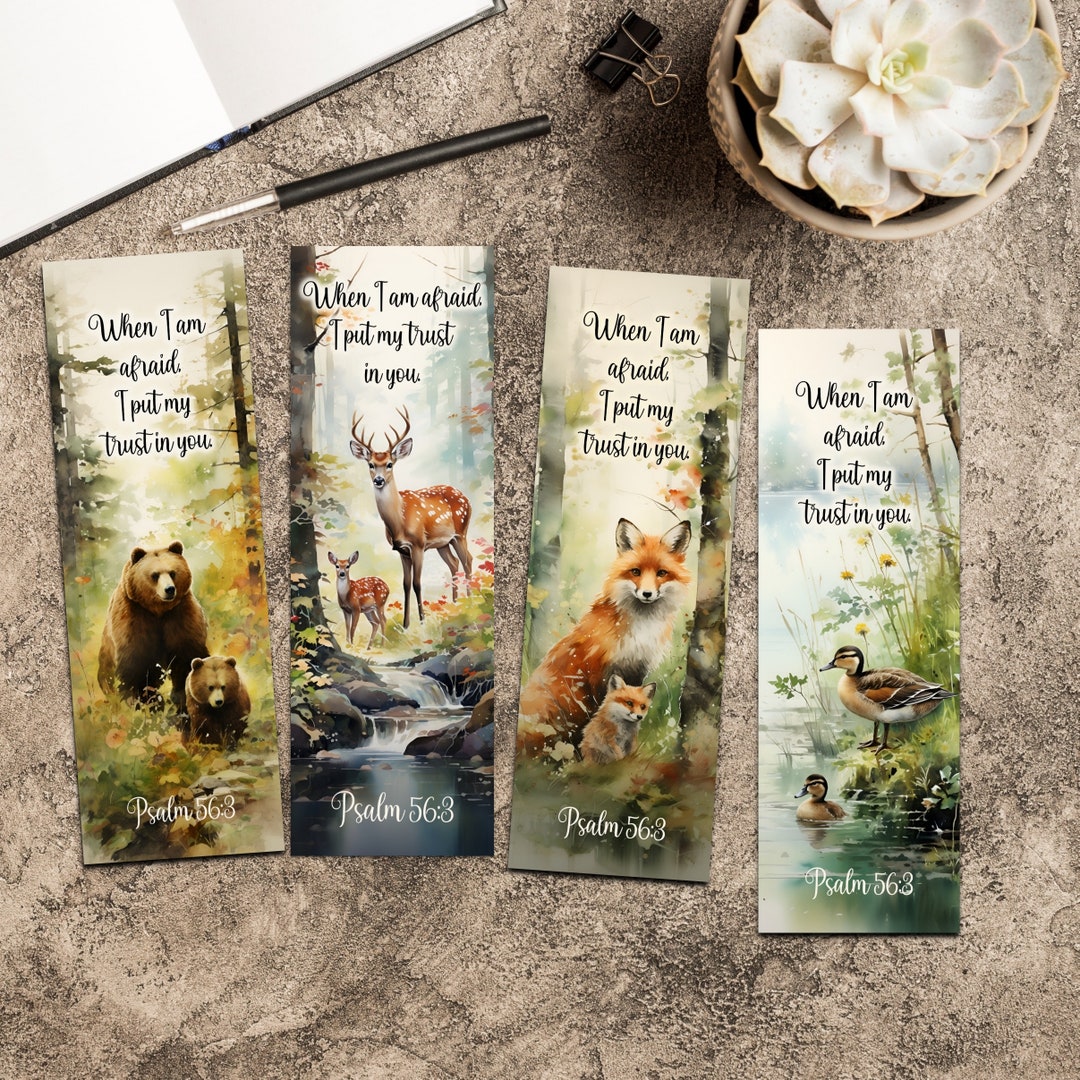 Forest & Jungle Animal Printable Bookmarks With Bible Reading Schedule ...