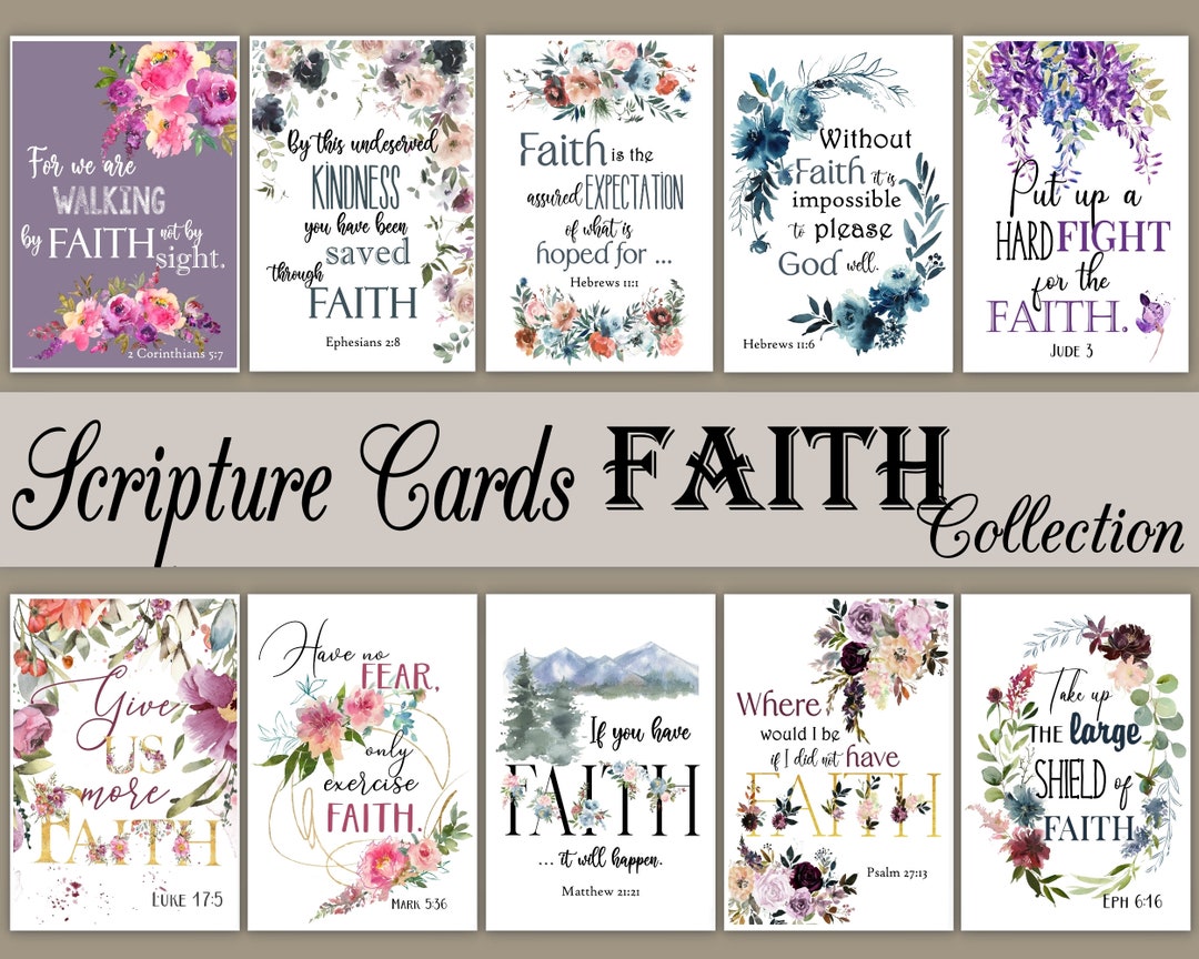 Scripture Cards FAITH Collection - Etsy
