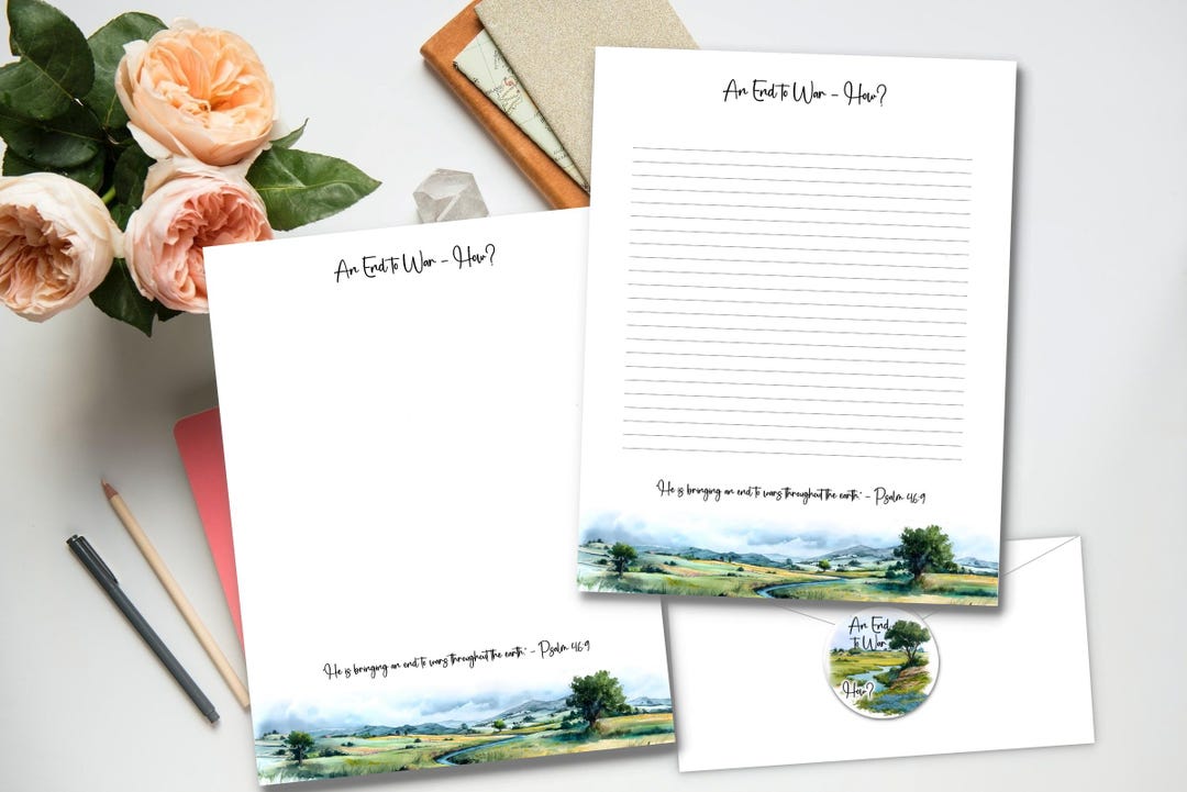 An End to War September Campaign Stationery - Etsy