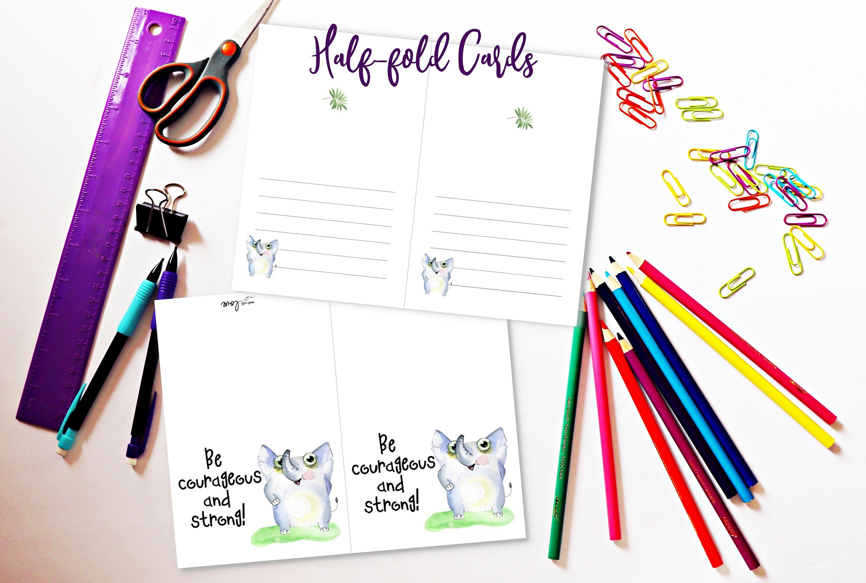 JW Kids' Funny Animal Note Cards | Etsy