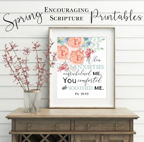 Encouraging Spring Scripture Cards | Etsy