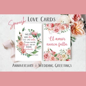 Love Printable Anniversary Cards Spanish - Etsy
