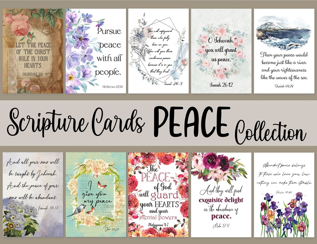 Scripture Cards PEACE Collection - Etsy