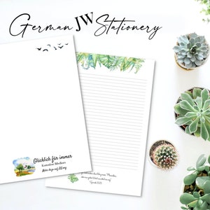 JW GERMAN Stationery Printables - Etsy
