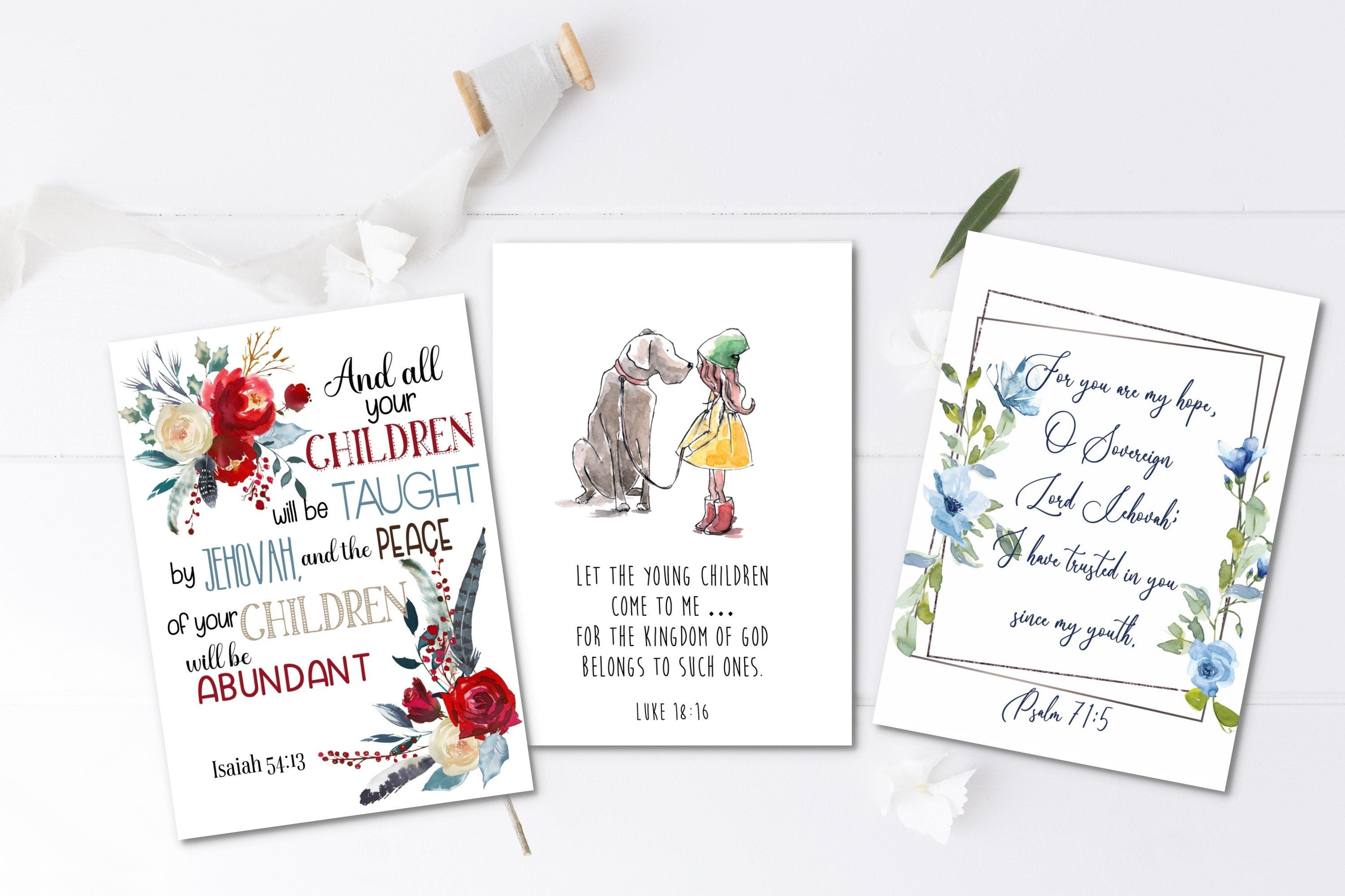 Scripture Cards Children Collection | Etsy