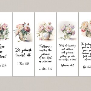 Patience and Peonies Scripture Cards - Etsy