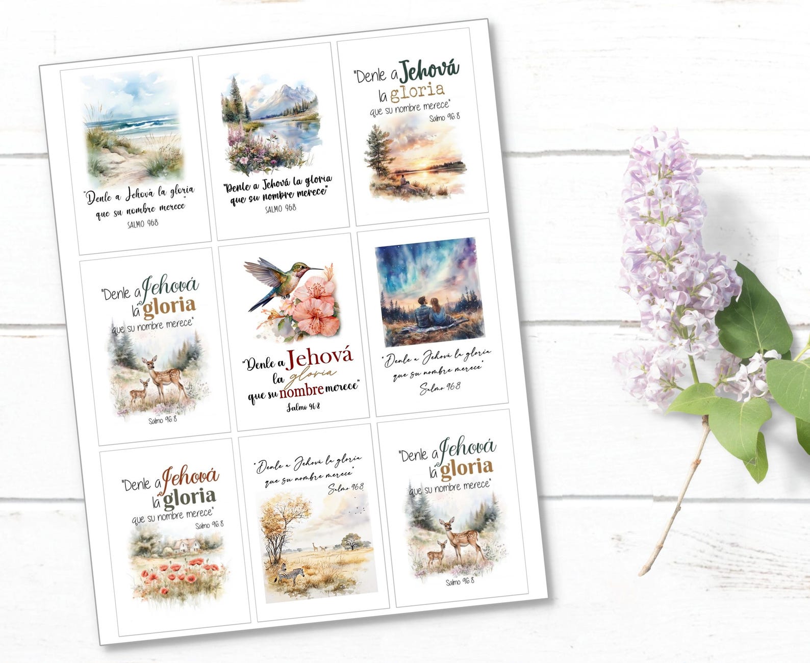 2025 Spanish Yeartext Nature Collection Cards and Prints - Etsy
