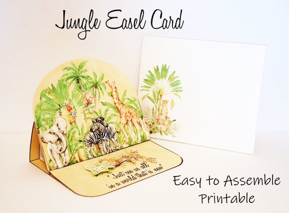 Jungle Easel Cards - Etsy