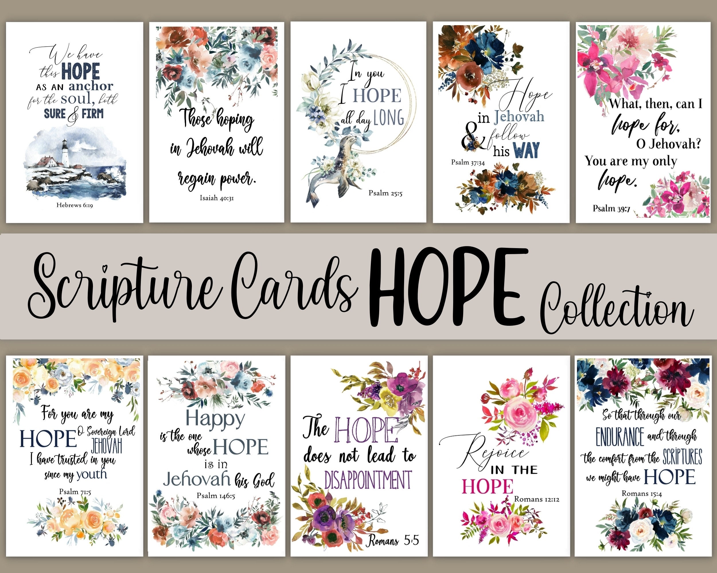 Scripture Cards HOPE Collection - Etsy