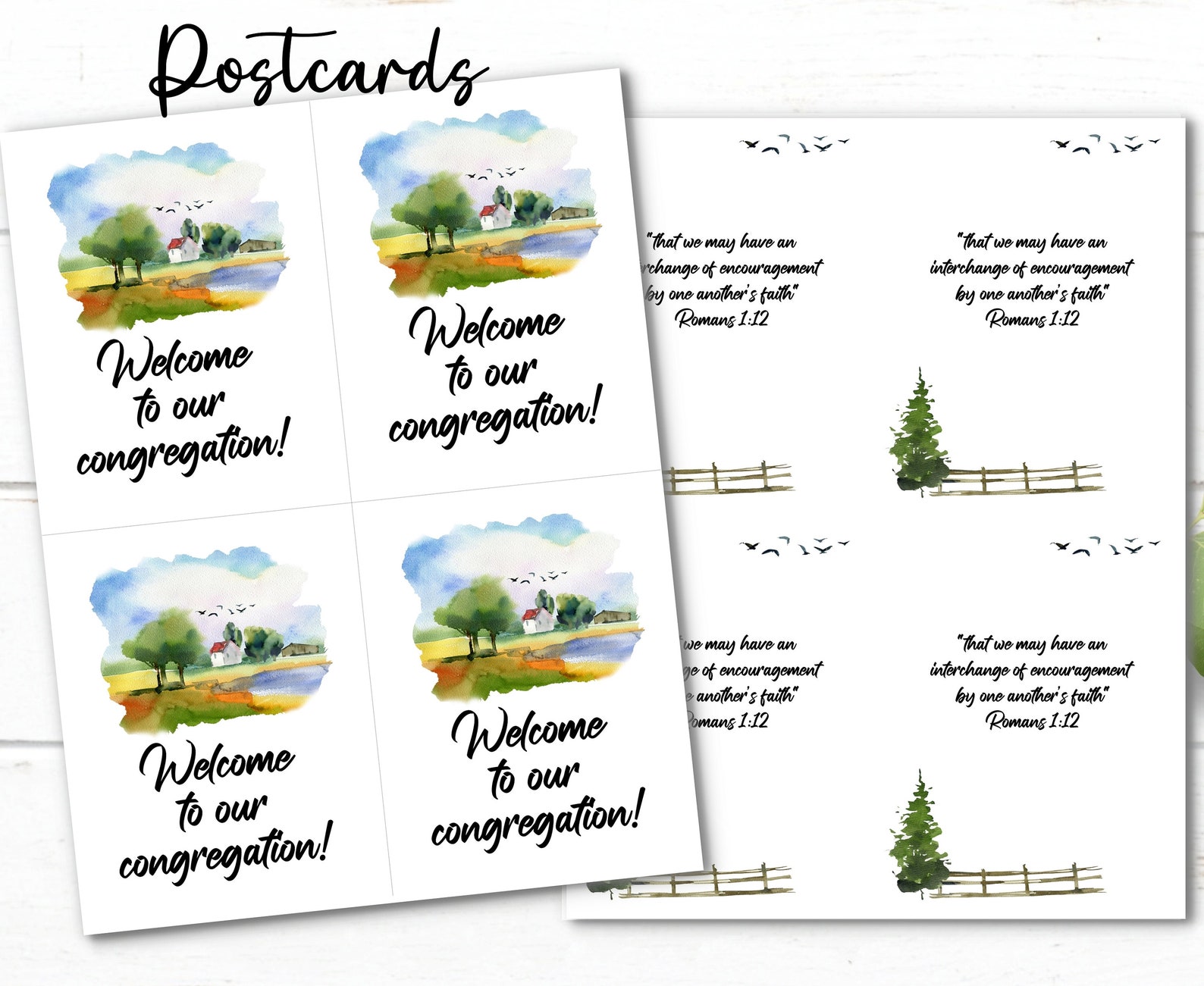Welcome to Our Congregation Cards - Etsy