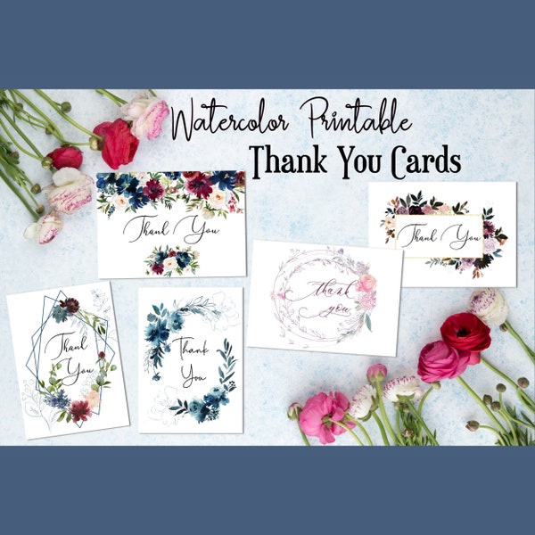 Watercolor Thank You - Etsy